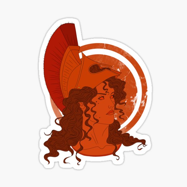 "Greek Pottery Athena" Sticker for Sale by Lackidasacole | Redbubble