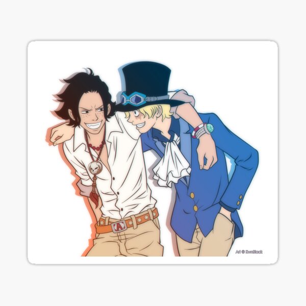 "Ace and Sabo" Sticker for Sale by KwnBlack | Redbubble