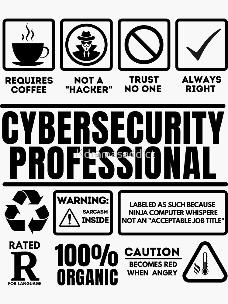 "Cyber Security Professional - Funny Cybersecurity" Sticker for Sale by ...