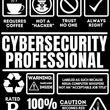 "Cyber Security Professional - Funny Cybersecurity" Sticker for Sale by ...