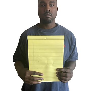 "Kanye holding a blank paper" Sticker for Sale by NFSTN | Redbubble