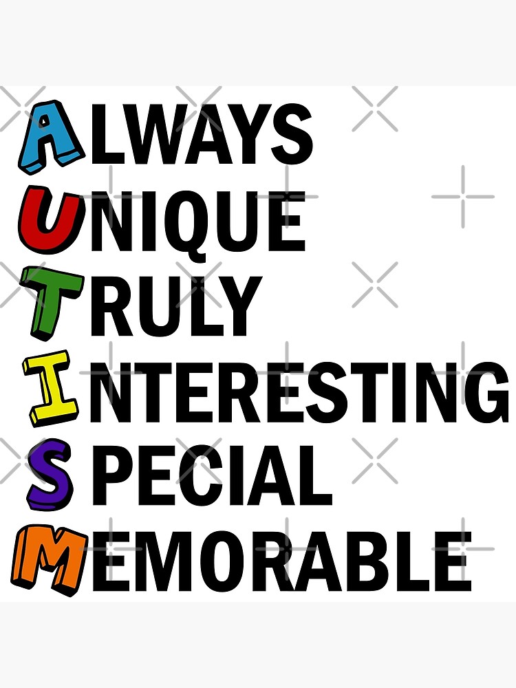 "Autism Awareness Acrostic" Poster for Sale by elishamarie28 | Redbubble