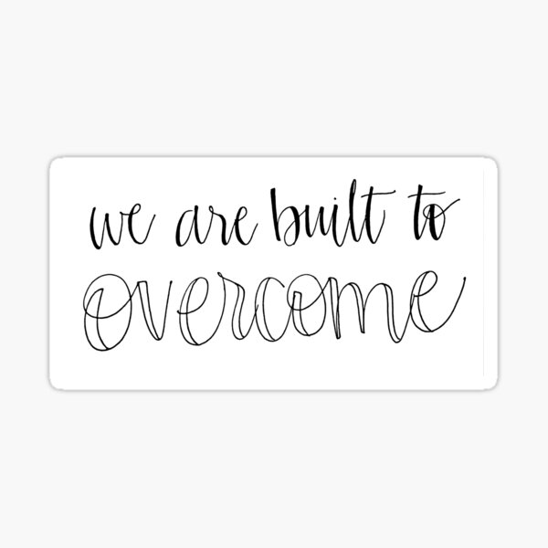 "OVERCOME" Sticker for Sale by sammleavitt | Redbubble