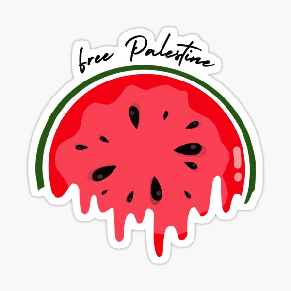 "Palestine Watermelon| Free Palestine" Sticker for Sale by dooddles ...