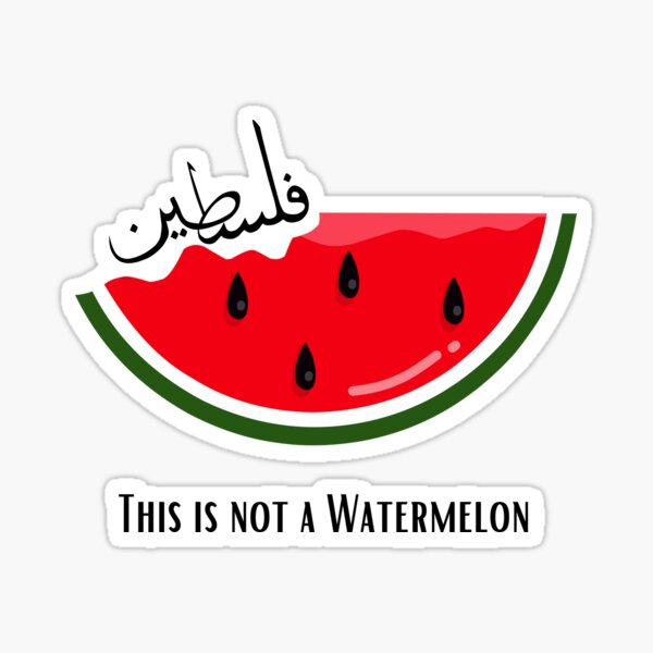 "Palestine Watermelon| Free Palestine" Sticker for Sale by dooddles ...