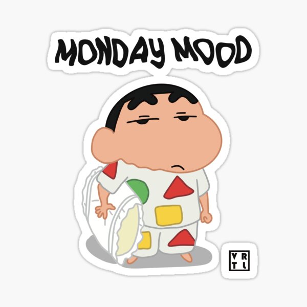 "Monday mood Shin Chan" Sticker by VictorTael | Redbubble