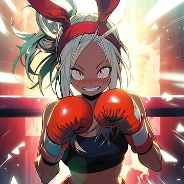 "Boxing anime girl in ring portrait art" Sticker for Sale by ...