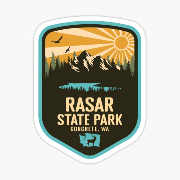 "Rasar State Park Washington - WA Retro Badge Forest and Wilderness ...
