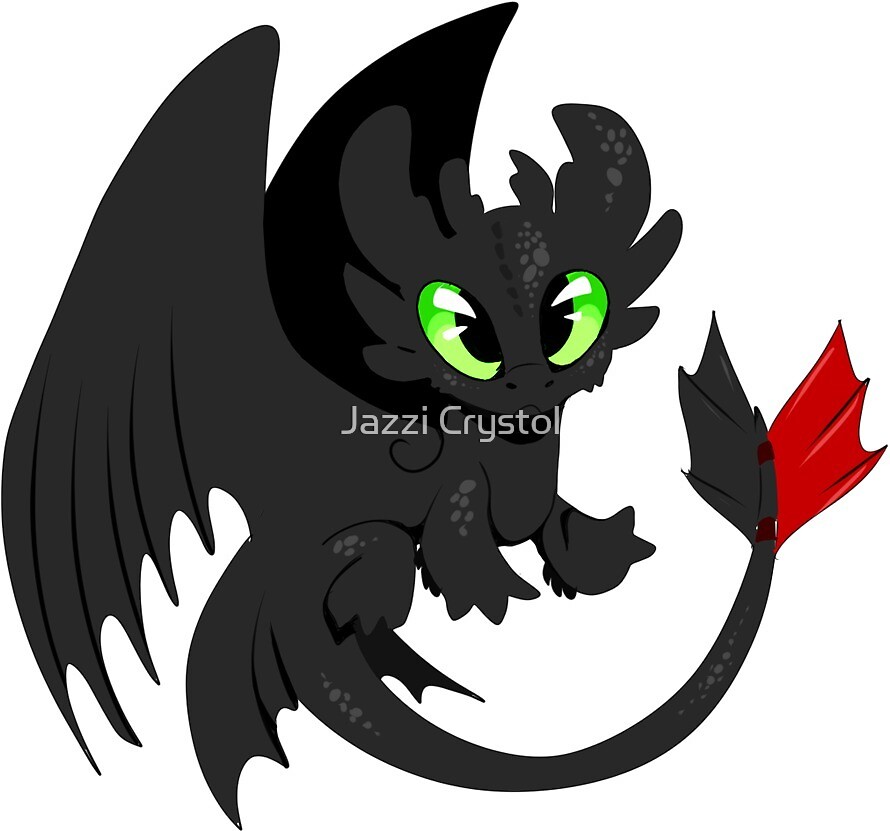 "Toothless Chibi" by Jazzi Crystol | Redbubble