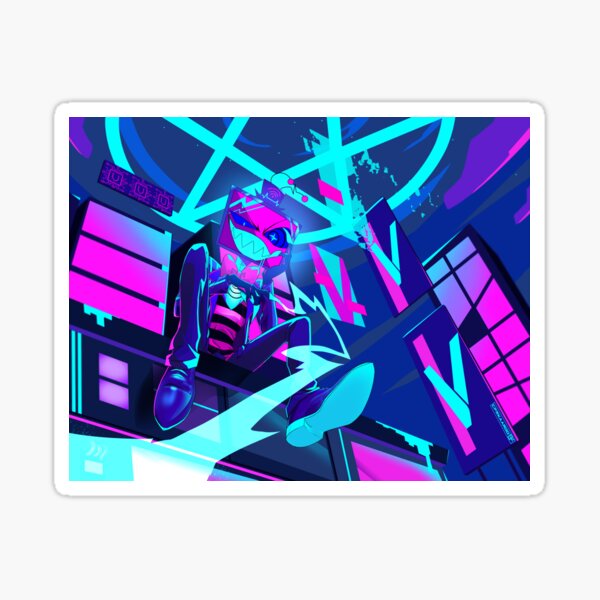 "Retro Wave Vox" Sticker for Sale by CPRKaaroo | Redbubble