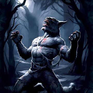 "werewolf ripping off shirt meme" Sticker for Sale by Reo12 | Redbubble