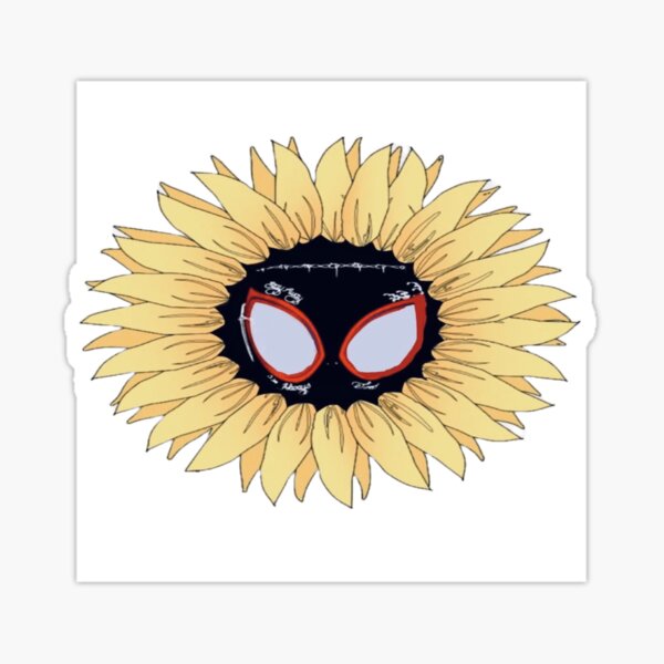 "spiderpunk spiderverse with sunflower " Sticker for Sale by BIGO BIGO ...