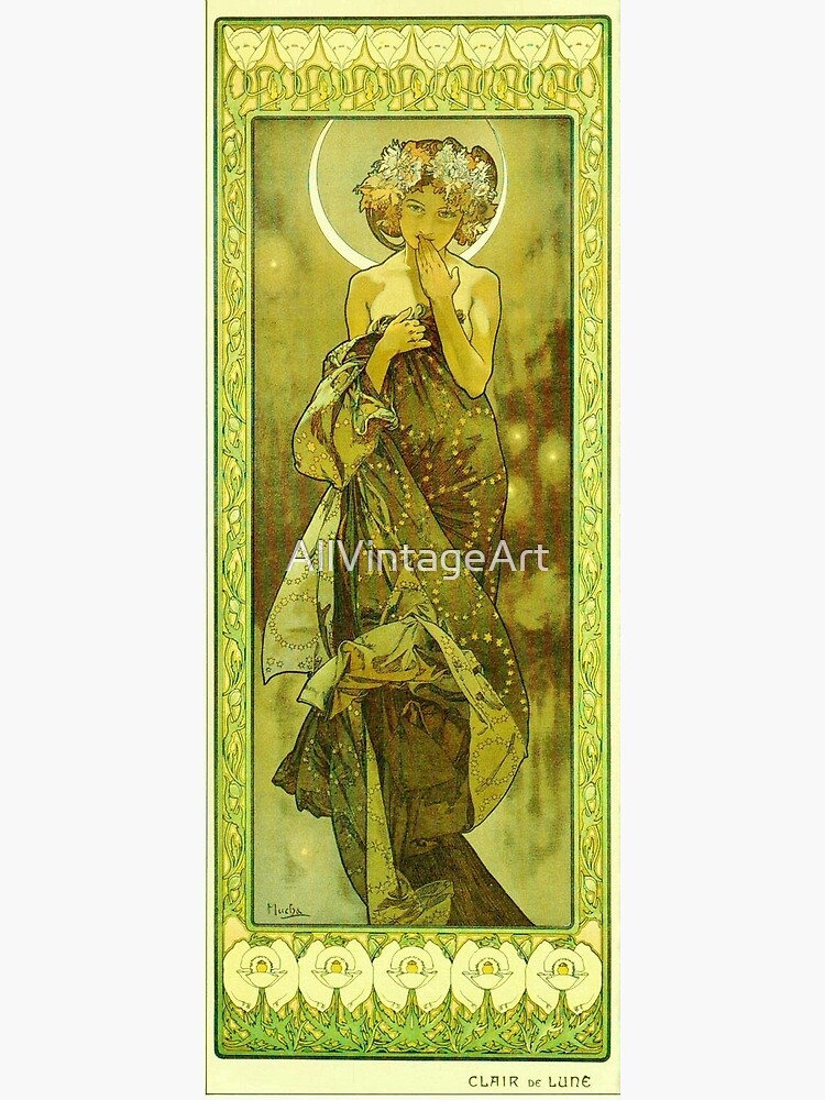 "Vintage Alphonse Mucha - Evening Star- Claire C1900 " Photographic ...
