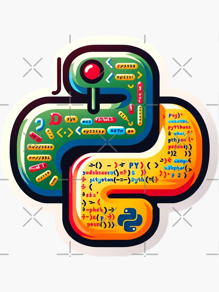 "Python CodeCraft" Sticker for Sale by pixeldigger | Redbubble