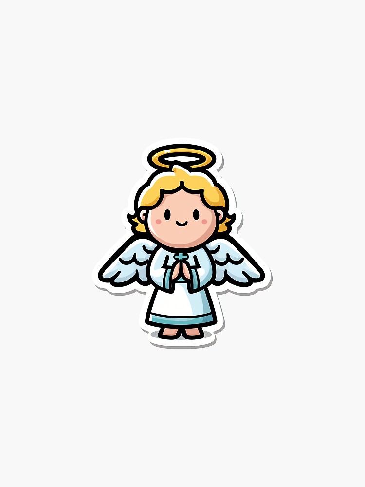 "Cartoon Angel Sticker" Sticker for Sale by ecupirate99 | Redbubble