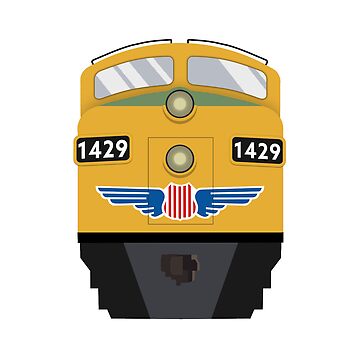 "Union Pacific EMD F Unit Train Vector Art" Sticker for Sale by ESR ...