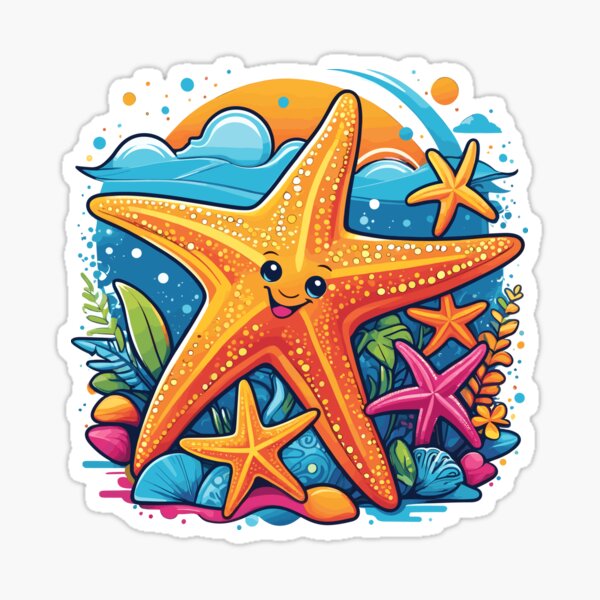 "Starfish" Sticker for Sale by WildlifeInc | Redbubble