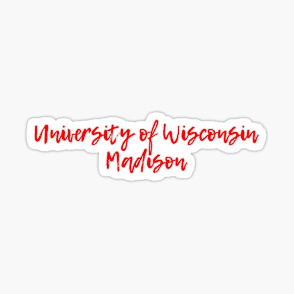 "University of Wisconsin Madison Script" Sticker by suzierosenberg ...