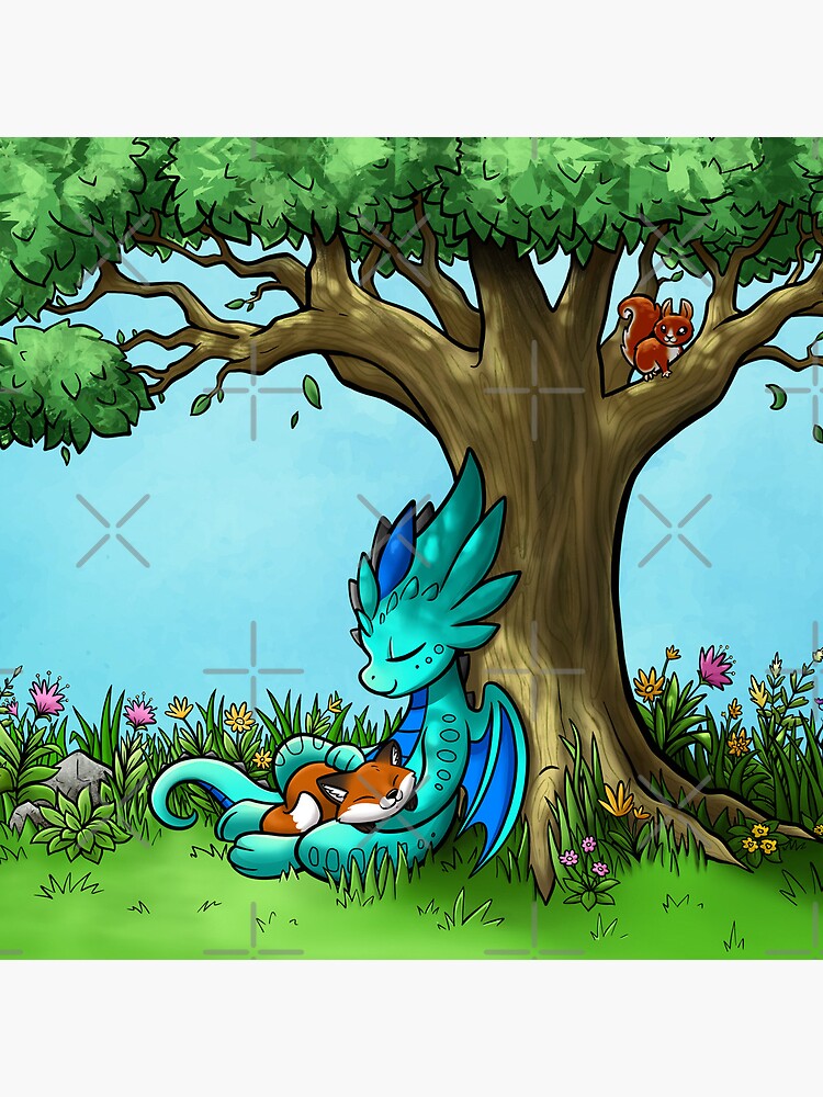 "Kit & Biscuit 'Under a Tree'" Coasters (Set of 4) for Sale by Dragons ...