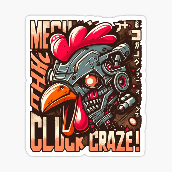 "Mech Cluck Craze!" Sticker for Sale by RafaelLima7 | Redbubble