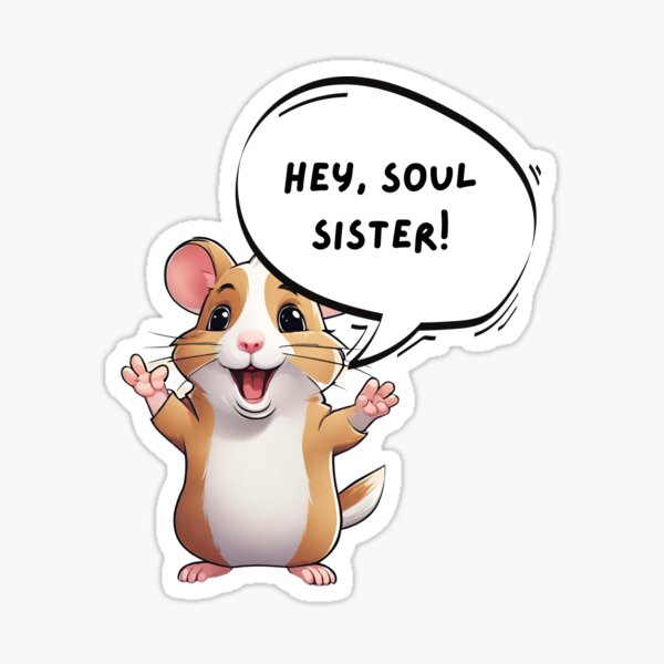 "Hey soul sister hamster" Sticker for Sale by allyiscoral | Redbubble