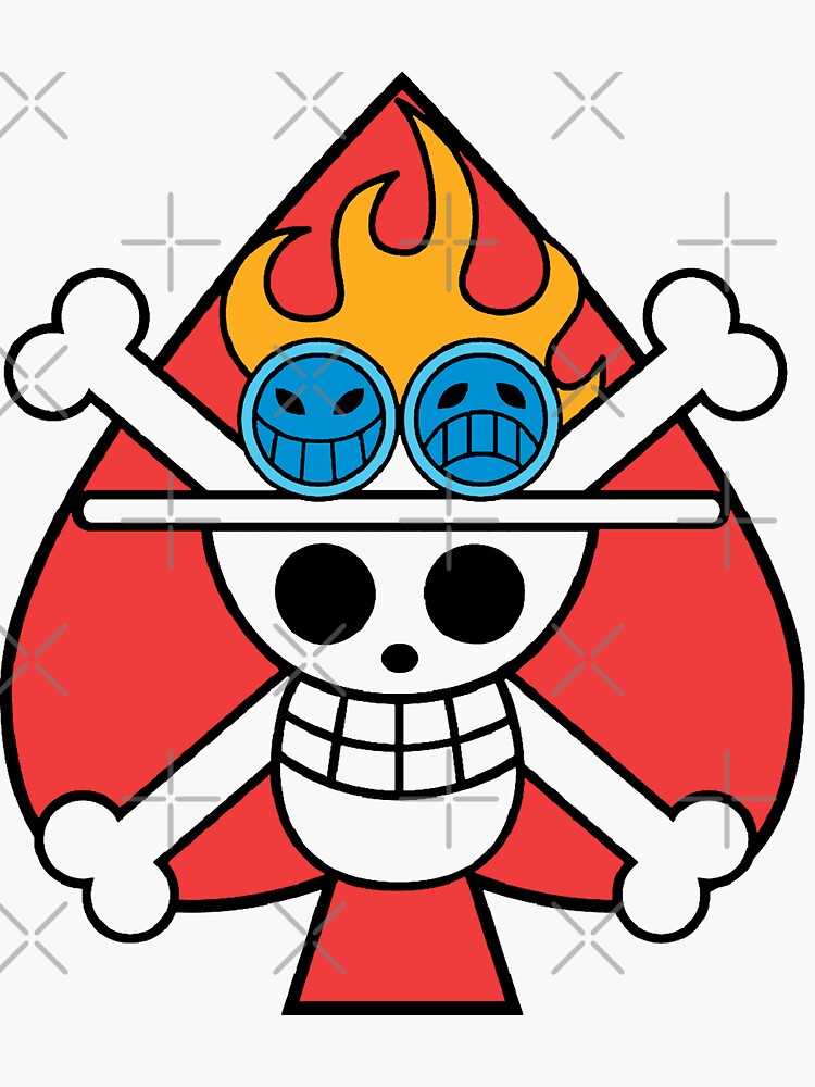 "The Spade Pirates Portgas D. Ace Pirate Grup Logo" Sticker for Sale by ...