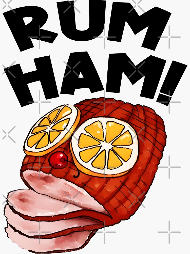 "Rum Ham" Sticker for Sale by Tessa Art | Redbubble