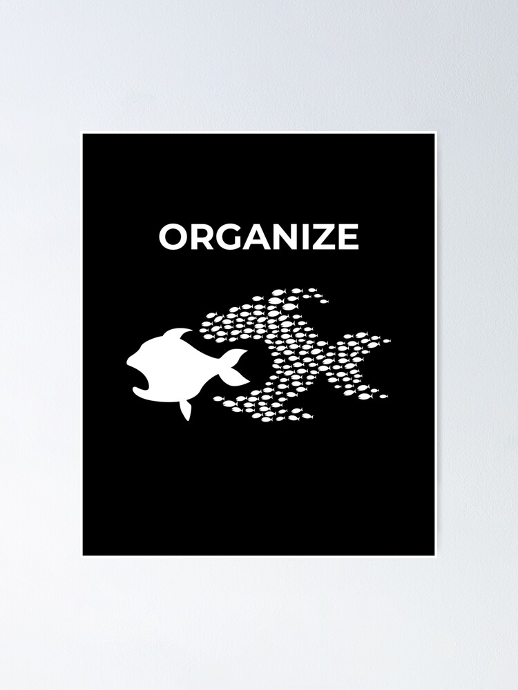 "Organize Labor Union Fish Graphic Solidarity " Poster for Sale by ...