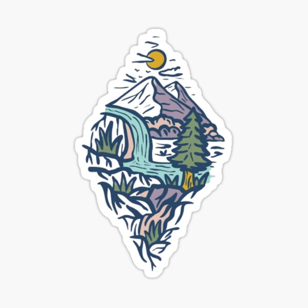 "Beauty of nature river" Sticker for Sale by Gamenito | Redbubble
