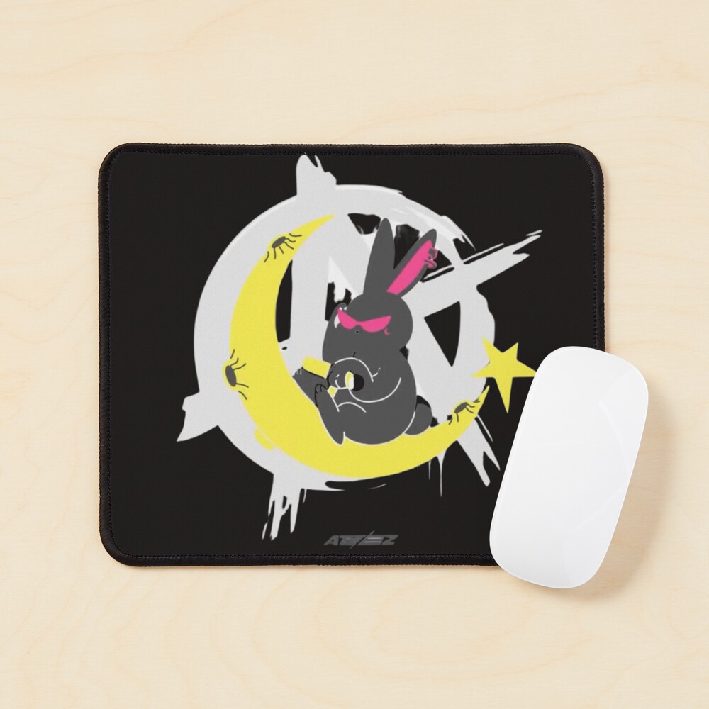 "ATEEZ Rabbit Mito Moon Digital Art Print" Sticker for Sale by ...