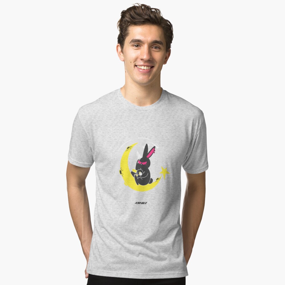 "ATEEZ Rabbit Mito Moon Digital Art Print" Sticker for Sale by ...