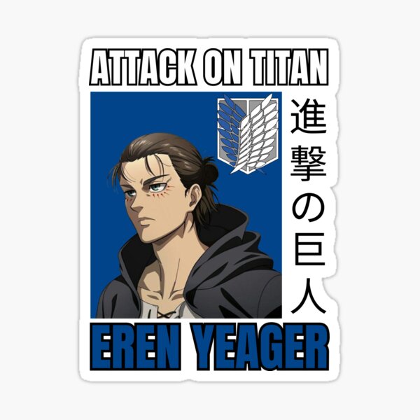 "Eren Yeager, Attack on Titan, Anime" Sticker for Sale by ...