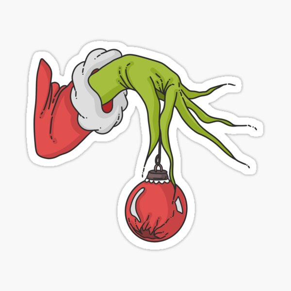 "Grinch hand" Sticker for Sale by Roses Mond | Redbubble