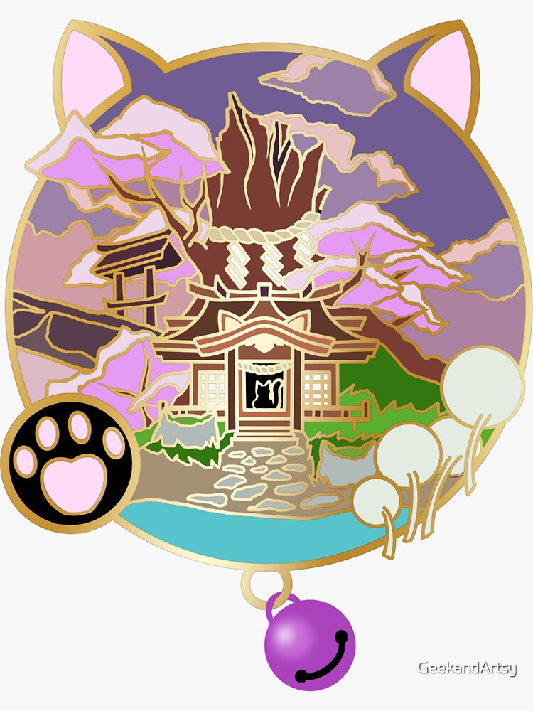 "Genshin impact neko island shrine" Sticker for Sale by GeekandArtsy | Redbubble