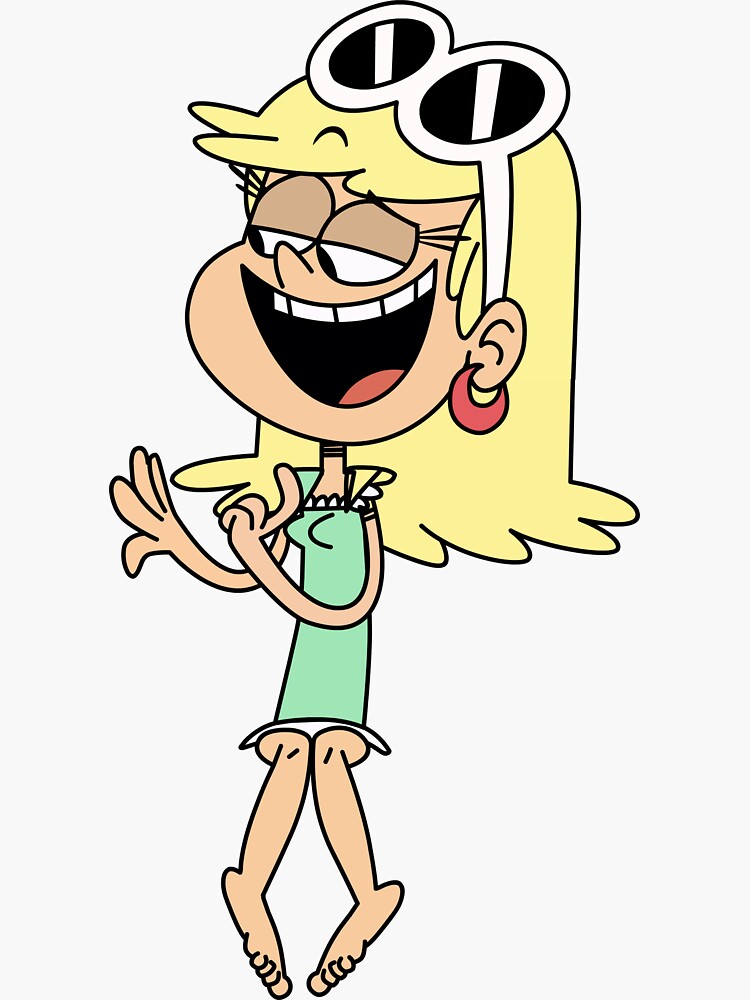 "Leni Loud very happy is sitting The Loud House" Sticker for Sale by ...