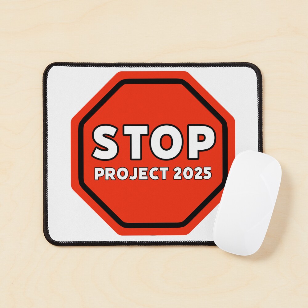 "Stop project 2025" Sticker for Sale by RACHELDF | Redbubble