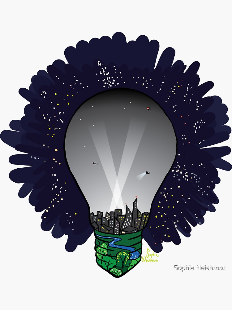 "Light pollution" Sticker for Sale by ivrona | Redbubble