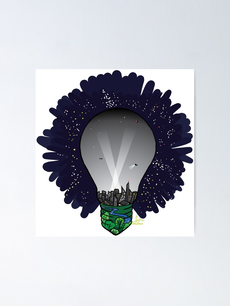 "Light pollution" Poster for Sale by ivrona | Redbubble