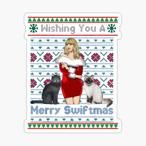 " Whishing You A Merry Swiftmas" Sticker for Sale by SunMayDown | Redbubble