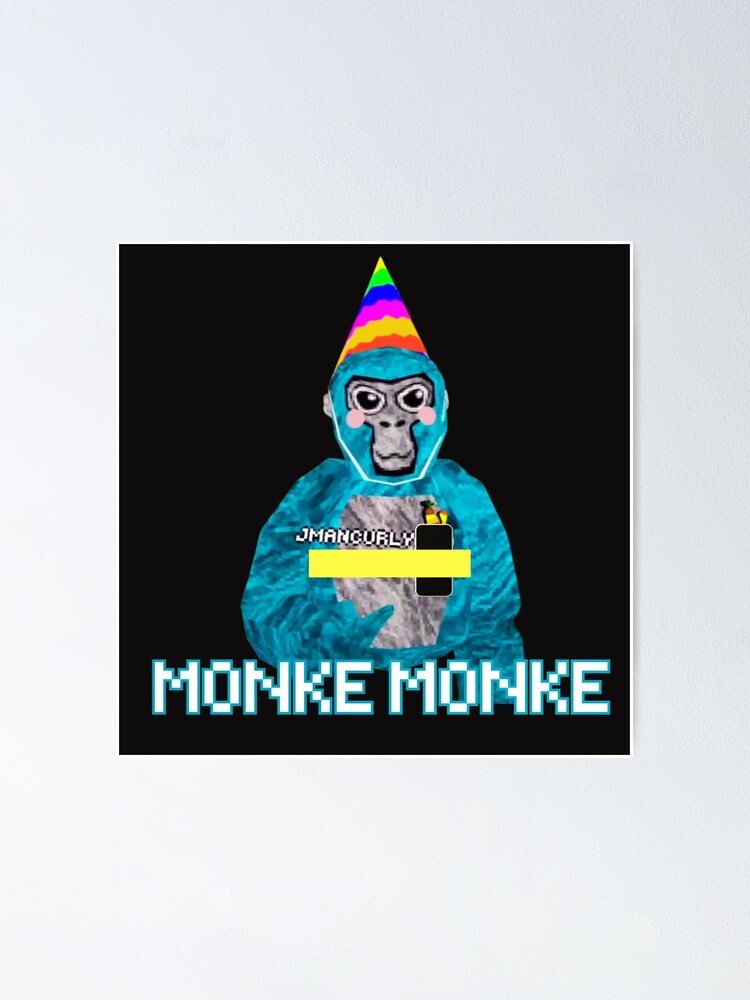 "Gorilla Tag JMANCURLY Monke Monke VR Gamer" Poster for Sale by ...
