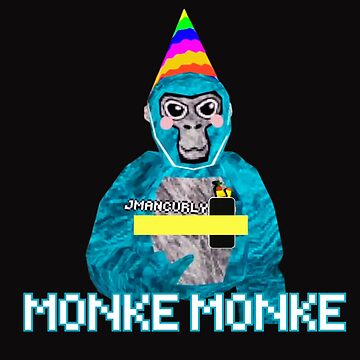 "Gorilla Tag JMANCURLY Monke Monke VR Gamer" Sticker for Sale by ...