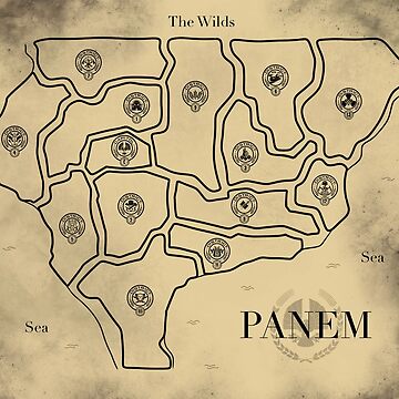 Póster for Sale con la obra «Mapa de Panem de Los Juegos del Hambre con ...