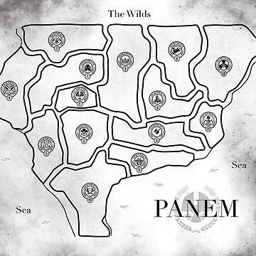 "The Hunger Games map of Panem with all Districts" Poster for Sale by ...