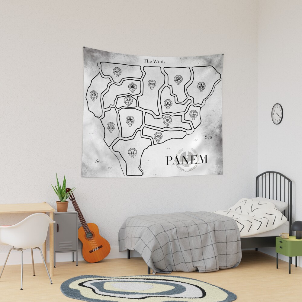 "The Hunger Games map of Panem with all Districts" Poster for Sale by ...