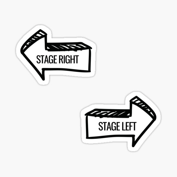 "Stage Left and Right Remember Cards" Sticker for Sale by Alex Tyltin ...