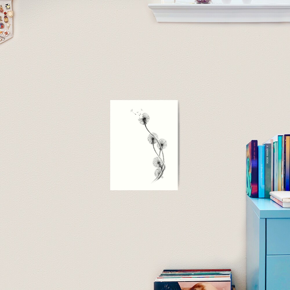 "detailed drawing of dandelion clocks" Art Print for Sale by RaiMusk ...
