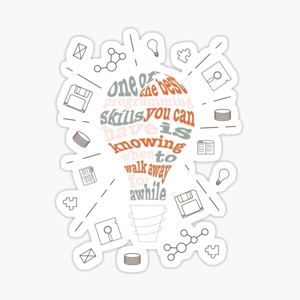 "The best programming skill poster" Sticker for Sale by XandraM | Redbubble