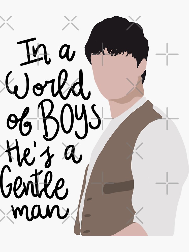 "Gilbert Blythe In a world of boys he's a gentleman" Sticker by hatgan ...