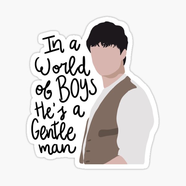 "Gilbert Blythe In a world of boys he's a gentleman" Sticker by hatgan ...