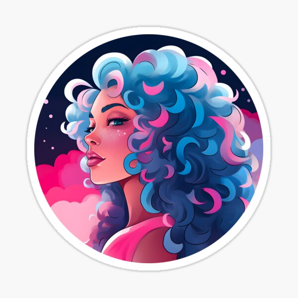 "Trans Pride Woman Under the Beautiful Night Sky" Sticker for Sale by ...
